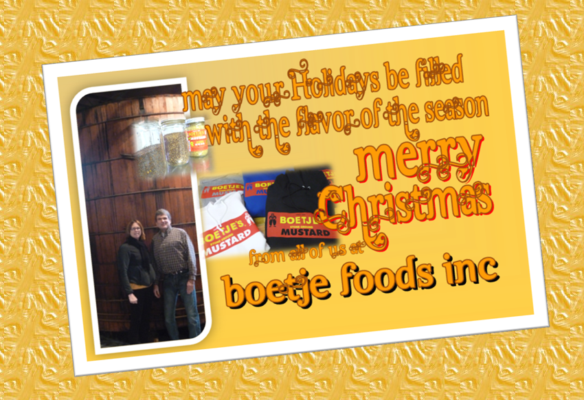Happy Holidays from Boetje’s Mustard - Boetje Foods Inc.